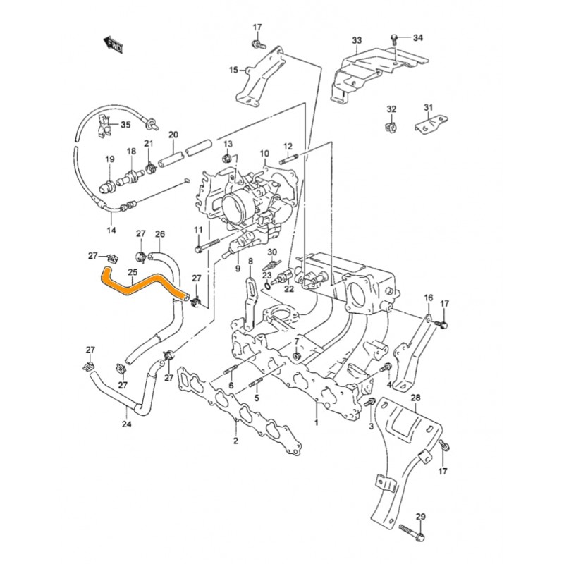 Manguito 09356-75141-600 para Vitara 1600 16V
